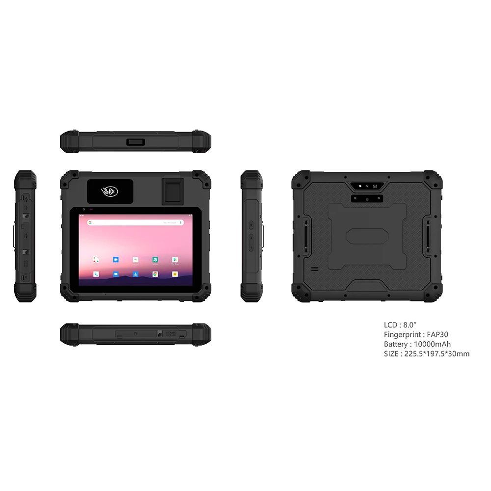 Rugged Android Tablet with 4G LTE, 4GB RAM, and Biometrics