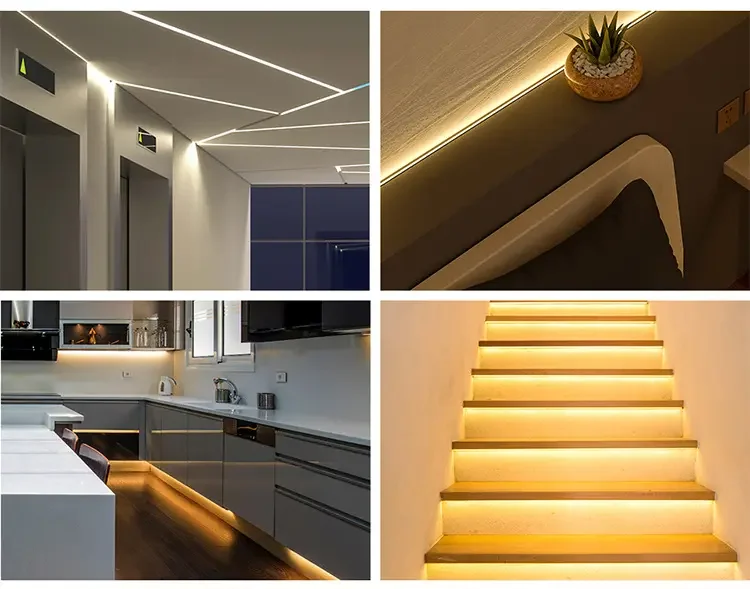 Dc12v 24v Cri90 400leds Cob Flexible Led Strip Linear Light Dotfree ...