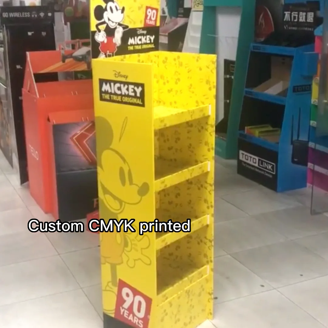 Custom Supermarket Pop Up Paper Corrugated Display Stand For Food Drink ...