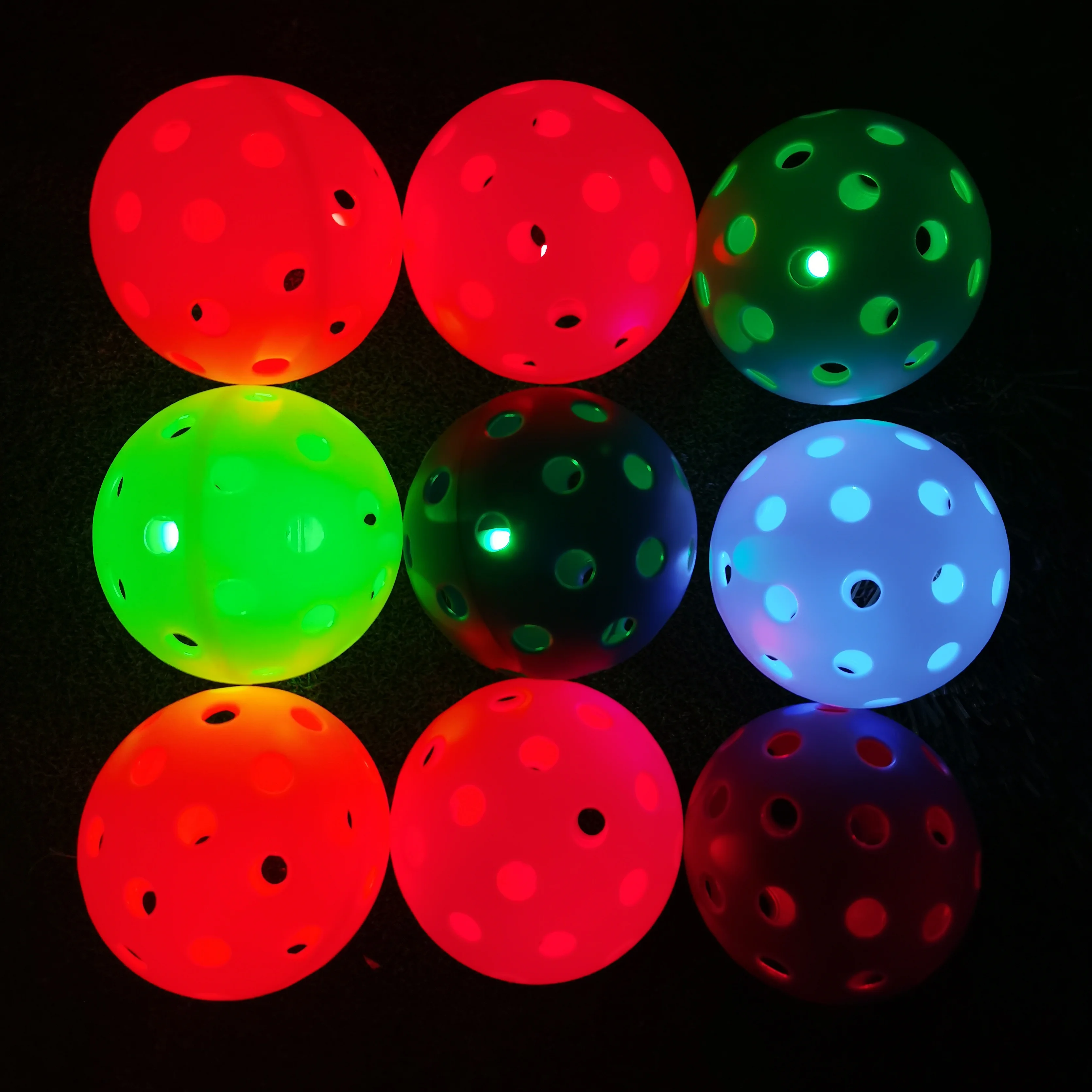 Luminous Pickleball,40 Holes Pickleball Glow At Night Pickleball For ...
