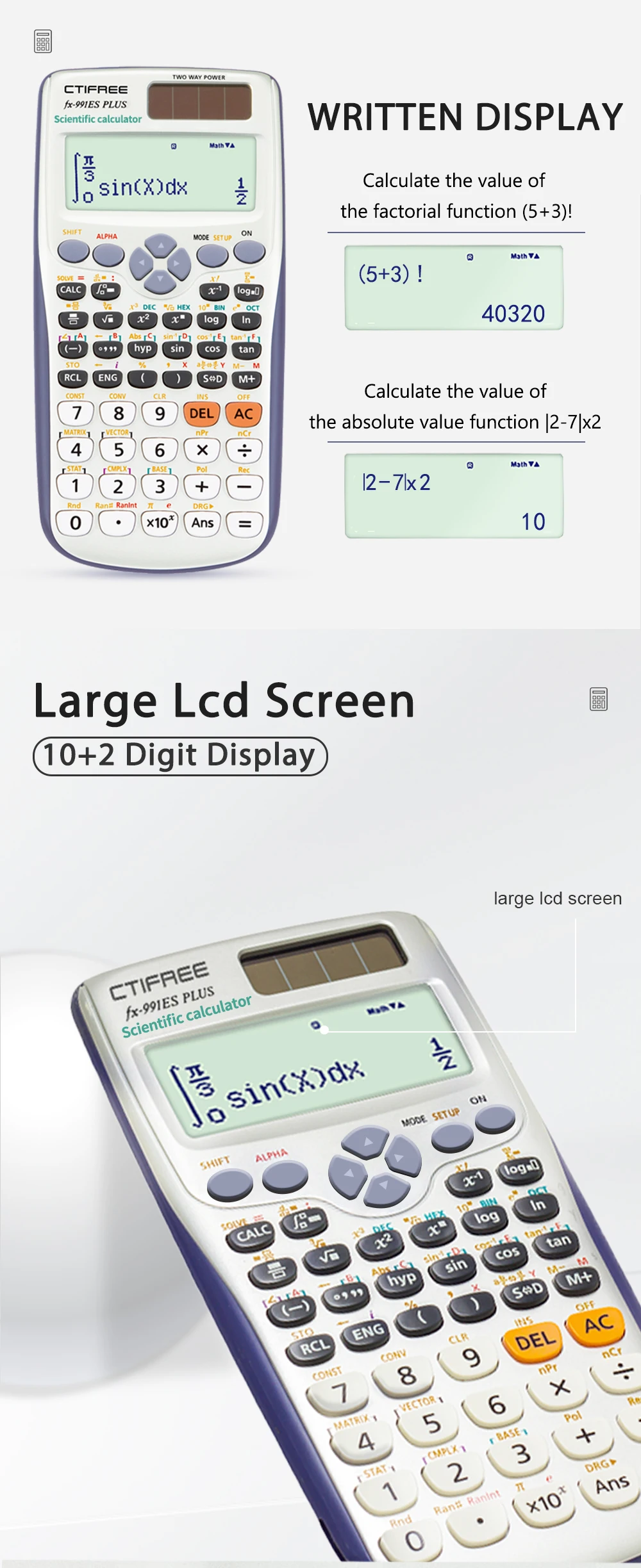 Scientific Calculator Major Students Scientific Calculator Fx-991es ...