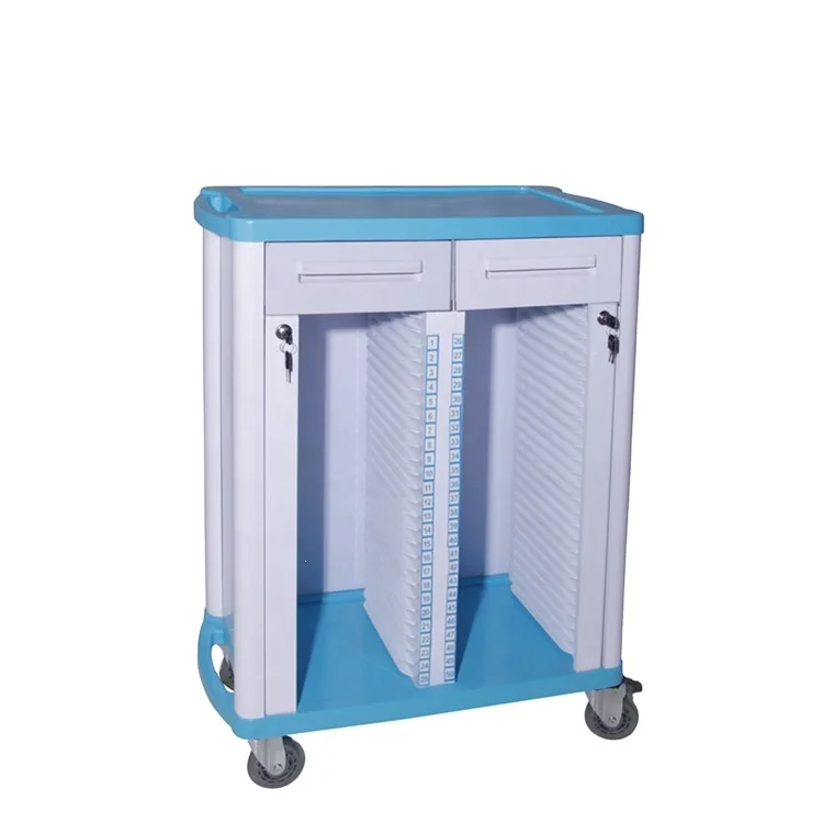 Bt-chy001 Hospital Abs Plastic Patient Record Trolley,Mobile Care ...