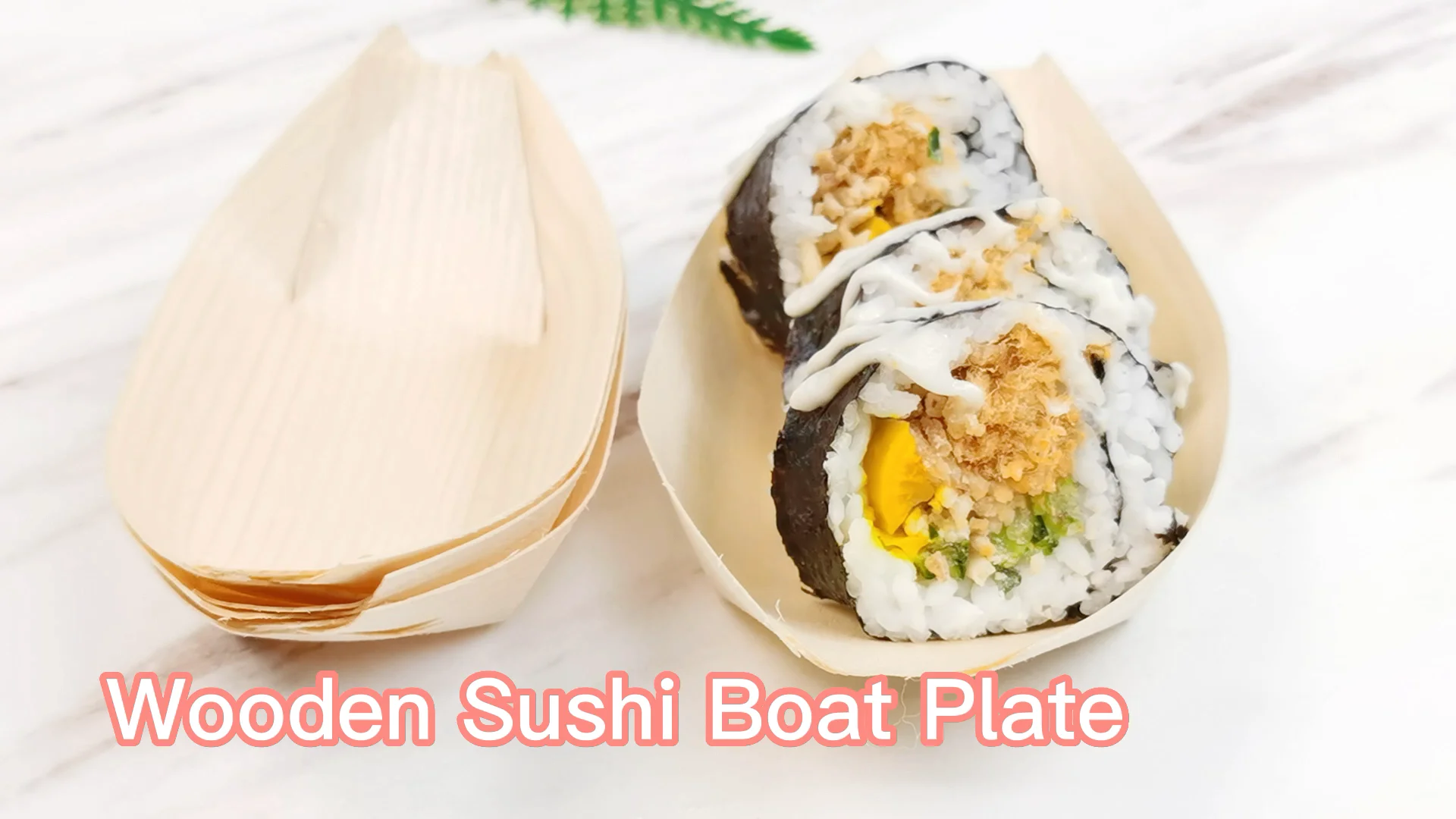 Eco Wooden Sushi Boat Disposable Wood Serving Boats Disposable Wood ...