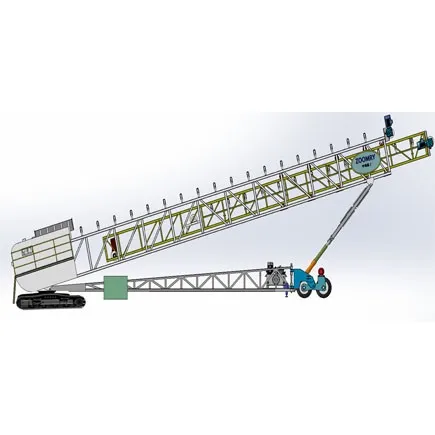 Mobile Telescopic Stacker Conveyor Tracked Stacker For Mining Coal Port ...