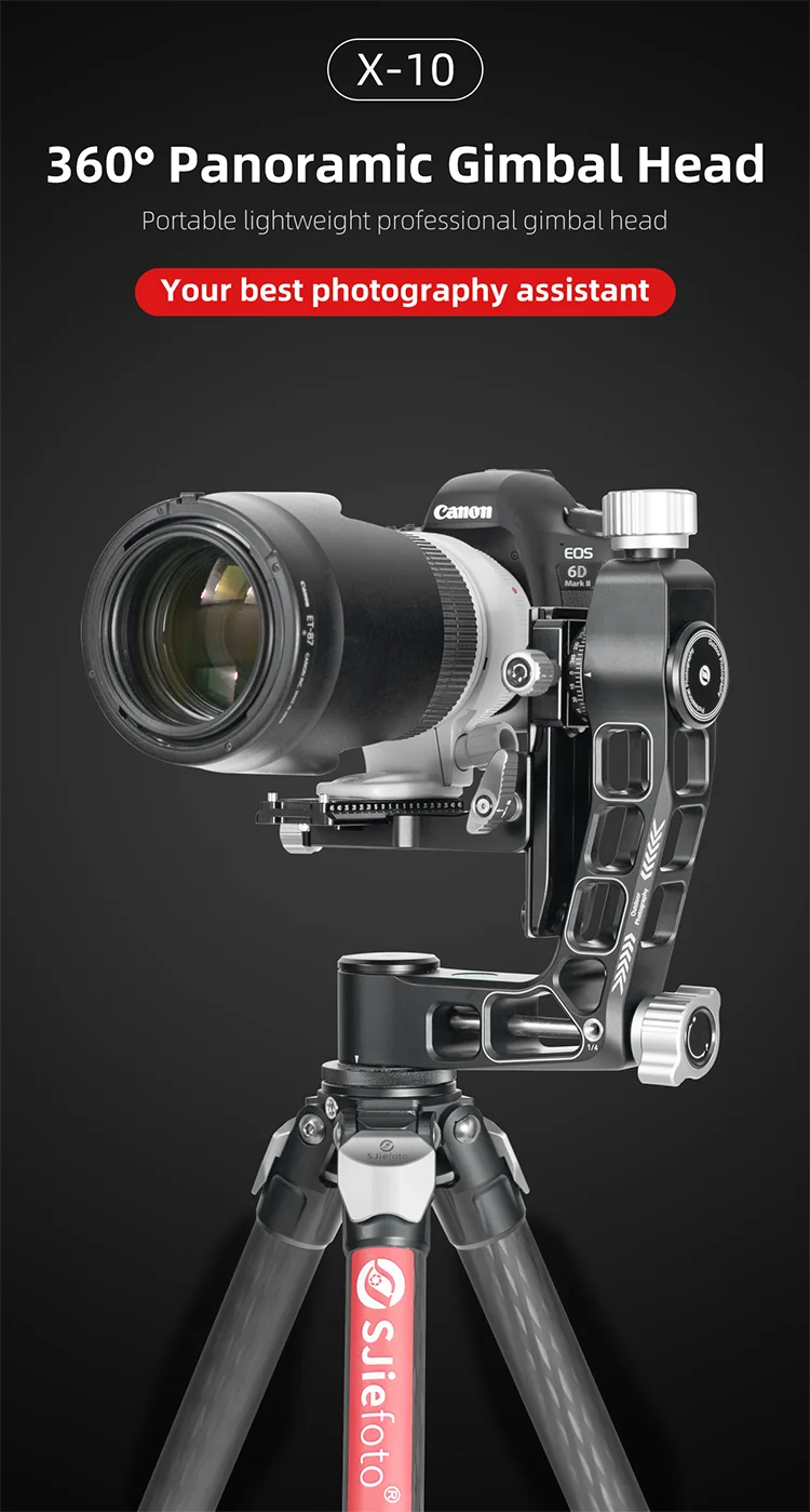 Sjiefoto X-10 Cantilever Head Full Hollow-out Ultra-lightweight ...