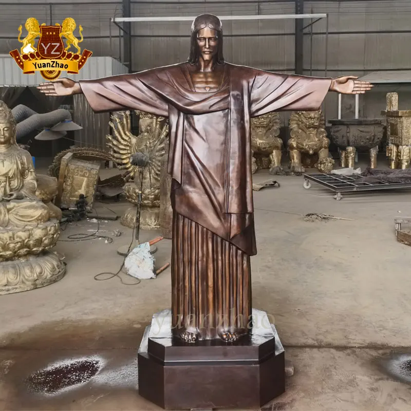 Life Size Church Religious Metal Statue Bronze Jesus Bust