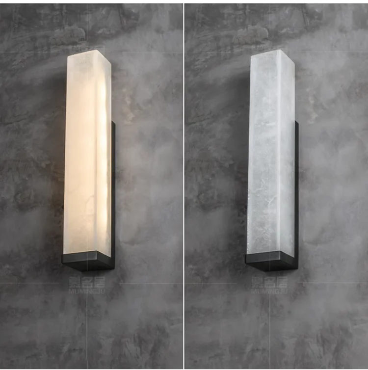 Modern And Minimalist Spanish Natural Marble Wall Lamp Living Room ...