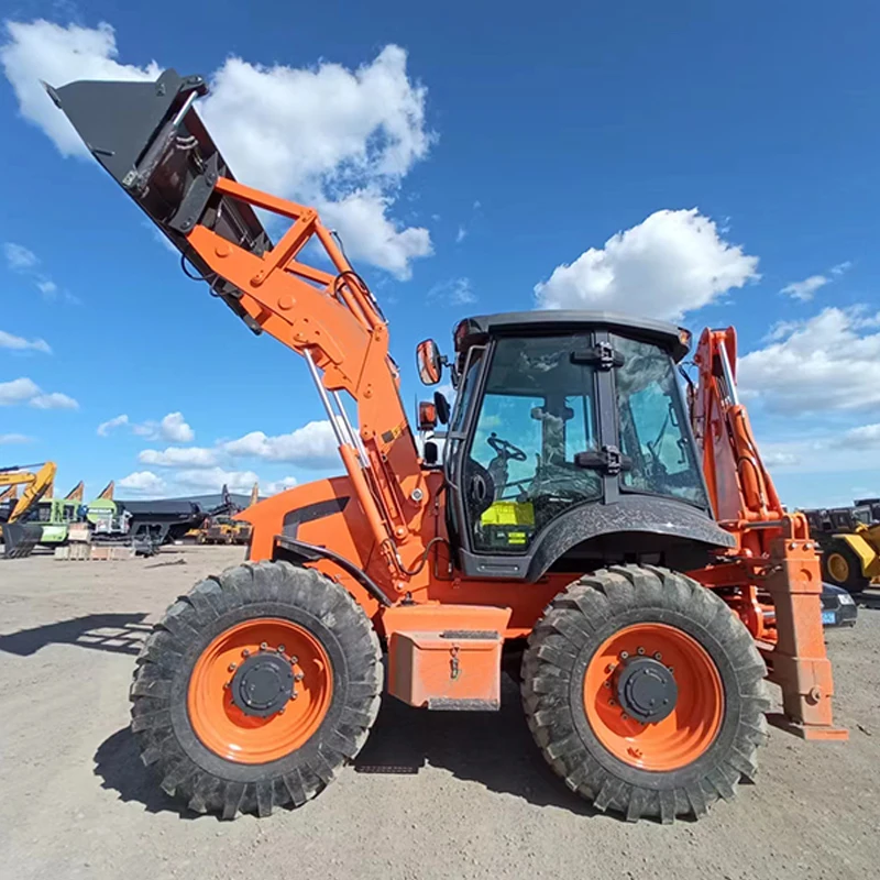 Backhoe Loader Construction Machinery 2.5 Ton Wheel Mini Excavator ...
