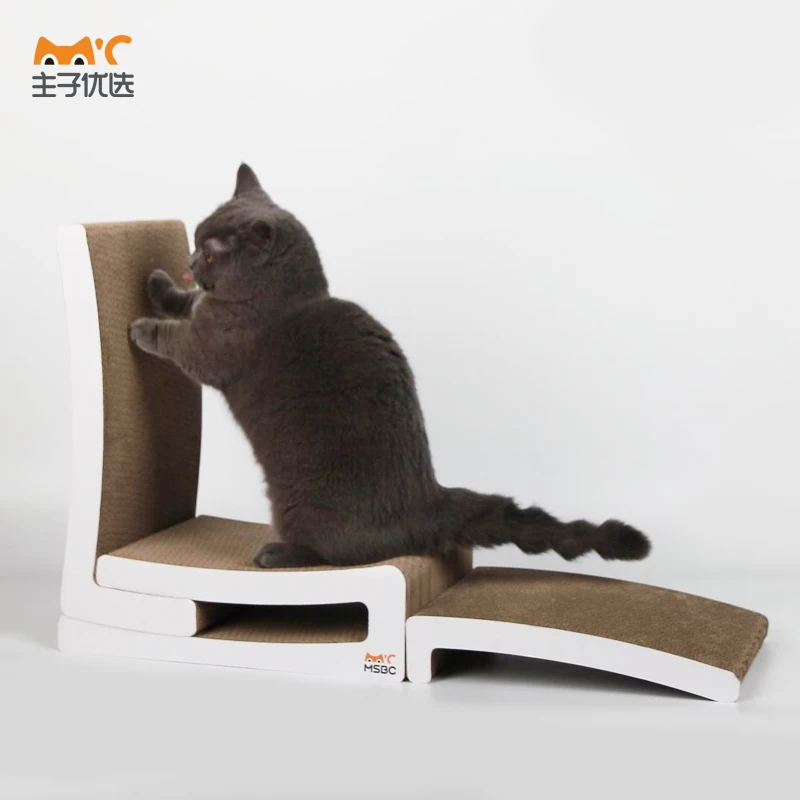 High Quality Large Curved Cat Scratcher Nest Top-Fitting High Density ...