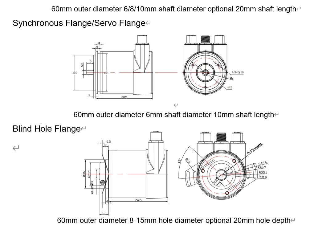 CALT 12 Bit Absolute Encoder - 4096 Resolution Rotary Encoder