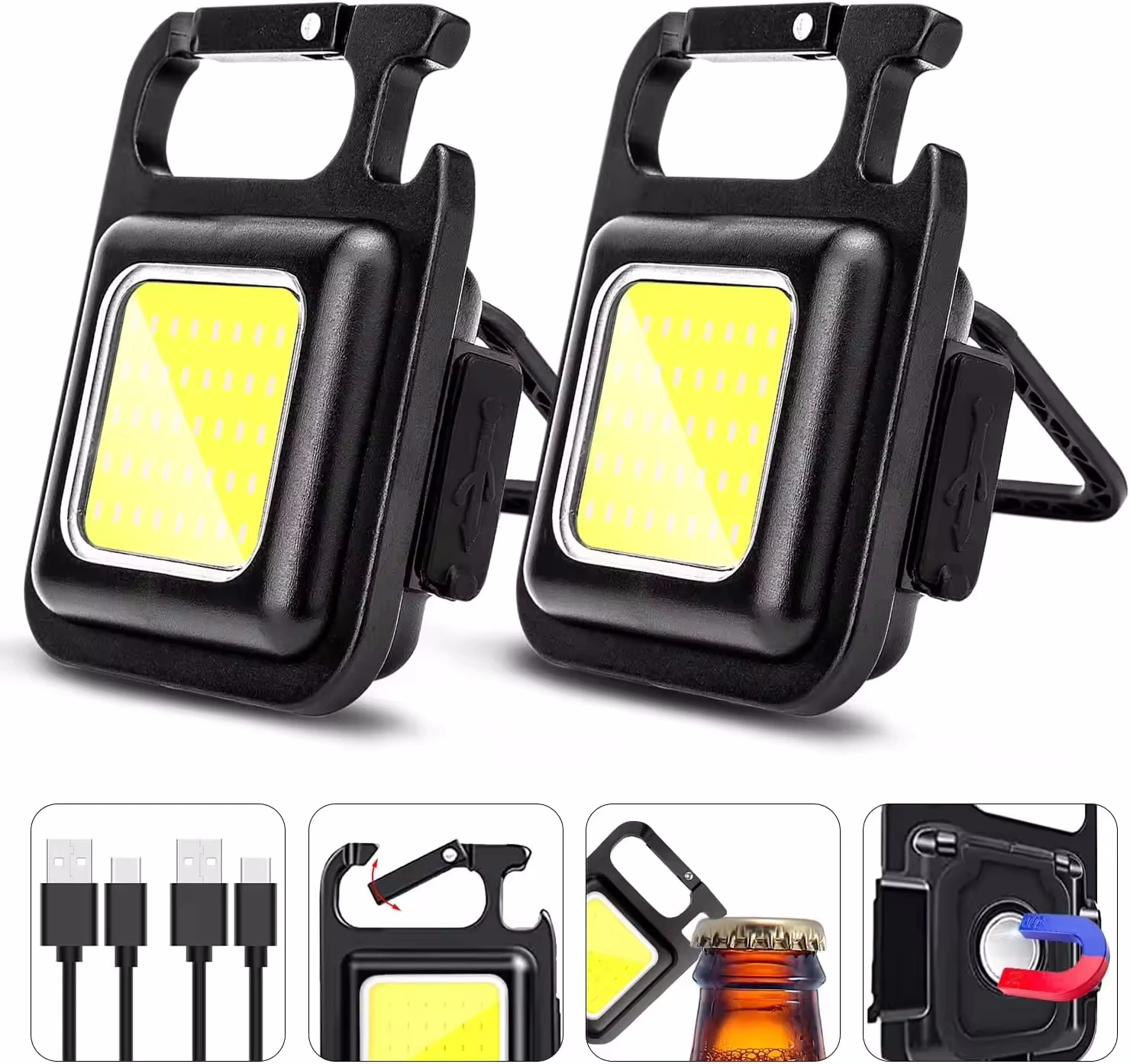 Rts USB LED Rechargeable Flashlights Torches Mini Portable Working ...