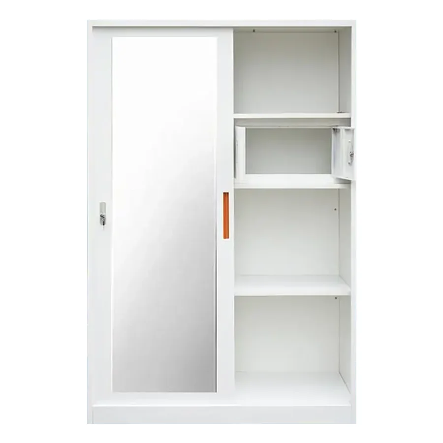 Metal Sliding 2 Door Steel Lockers Sliding Door Wardrobe Cabinet - Buy ...