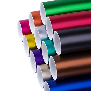 Carlas 1.52*17m/roll Pvc Material Matt Chrome Metallic Pink/red/orange ...