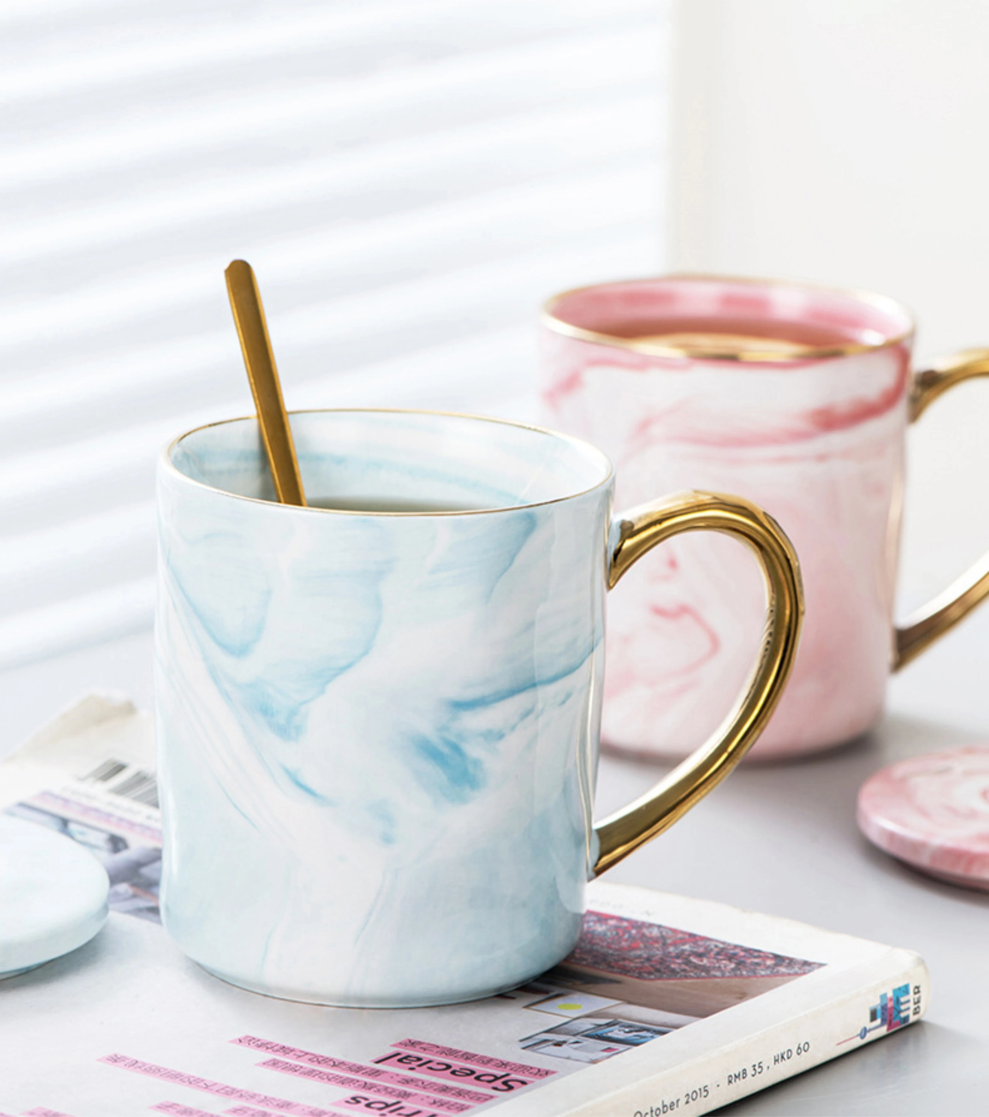 High Quality Nordic Simple Marble Mark European Style Luxury Couple ...