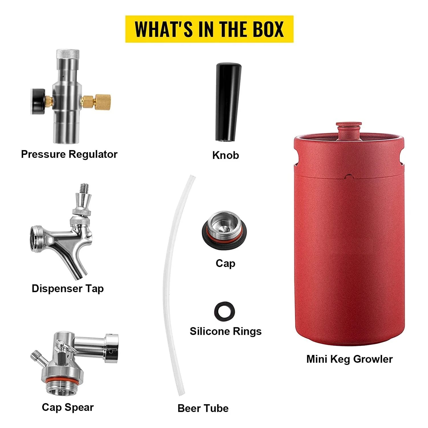 Customized Colored Beer Mini Keg System 2L/3.6L/5L/8L/10L Stainless ...