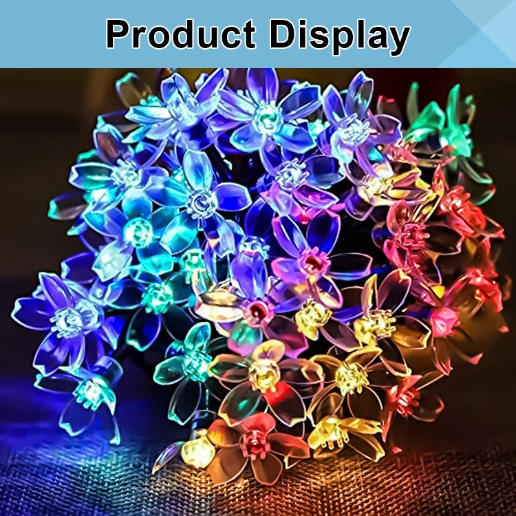 20 Feet 30 Led Sakura Solar Fairy Waterproof Solar String Lights For ...