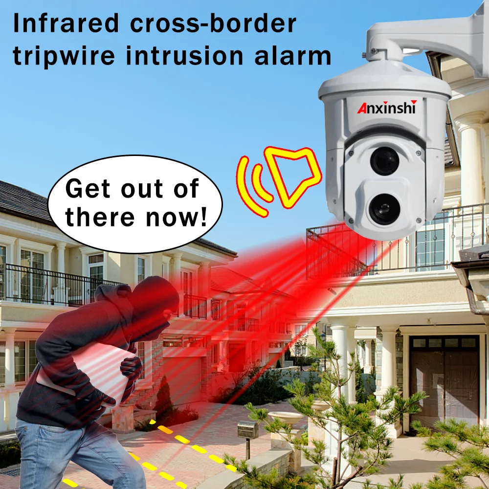 Anxinshi Dual Spectrum Imaging Dome Ptz Thermal Zoom Ptz Camera Light ...