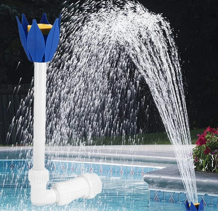 Lotus Shape Waterfall Fountain Sprinkler Adjustable Pvc Pool ...