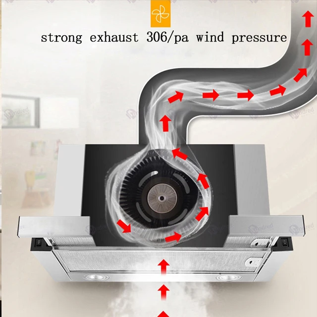 Built-in Cooker Hood 60cm Stainless Steel Mini Slide-out