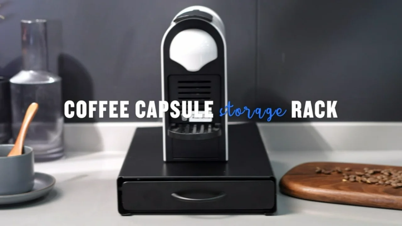 Black Metal Nespresso Coffee Capsule Drawer Pods Storage Coffee Capsule ...