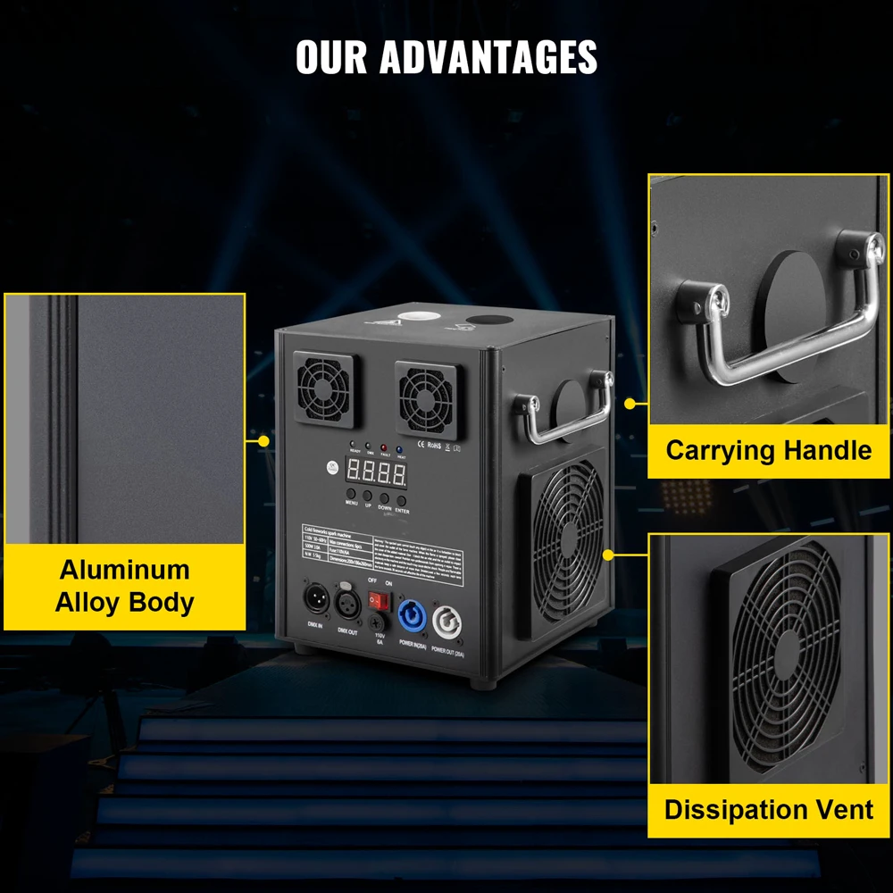 Electronic Cold Pyro Spark Fire Works Machine for Weddings