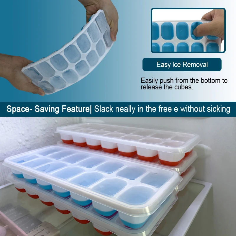 Raybin 4 Pack Custom Ice Mold Ball Logo Portable Mini Silicone Ice Cube ...