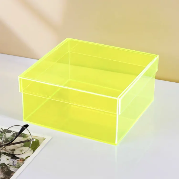 Clear Perspex Display Boxes Acrylic Translucent Green Gift Package Box ...