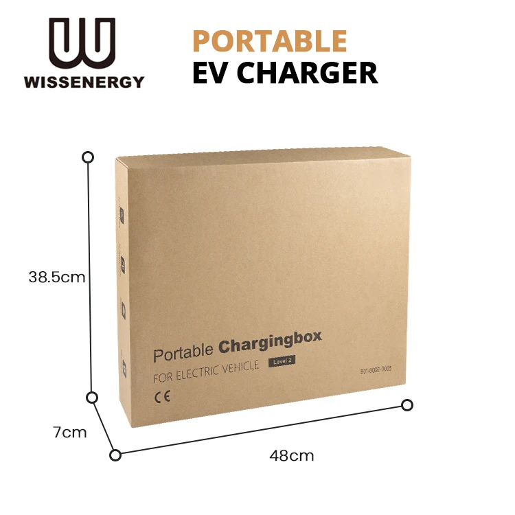Type 2 To Schuko Ev Charger 10a/13a/16a 3.6kw Mode 2 Charging Cable With 5.5m Cord For Electric ...
