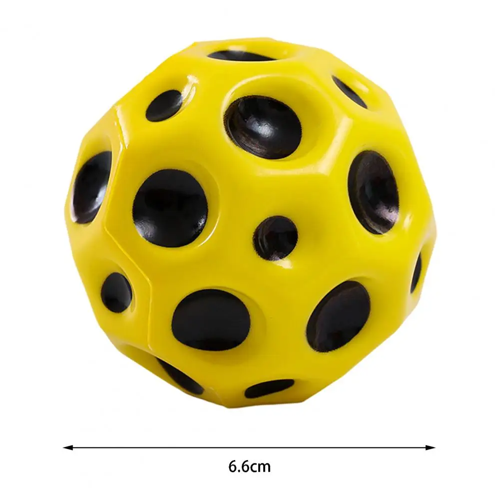 Hole Ball Soft Bouncy Ball Anti-fall Moon Shape Porous Bouncy Ball Kids ...