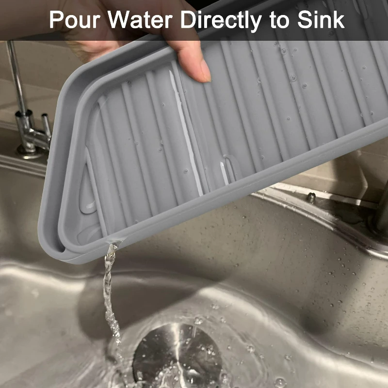 Classic Style Silicone Water Dispenser Drain Mat - Durable & Easy to Clean