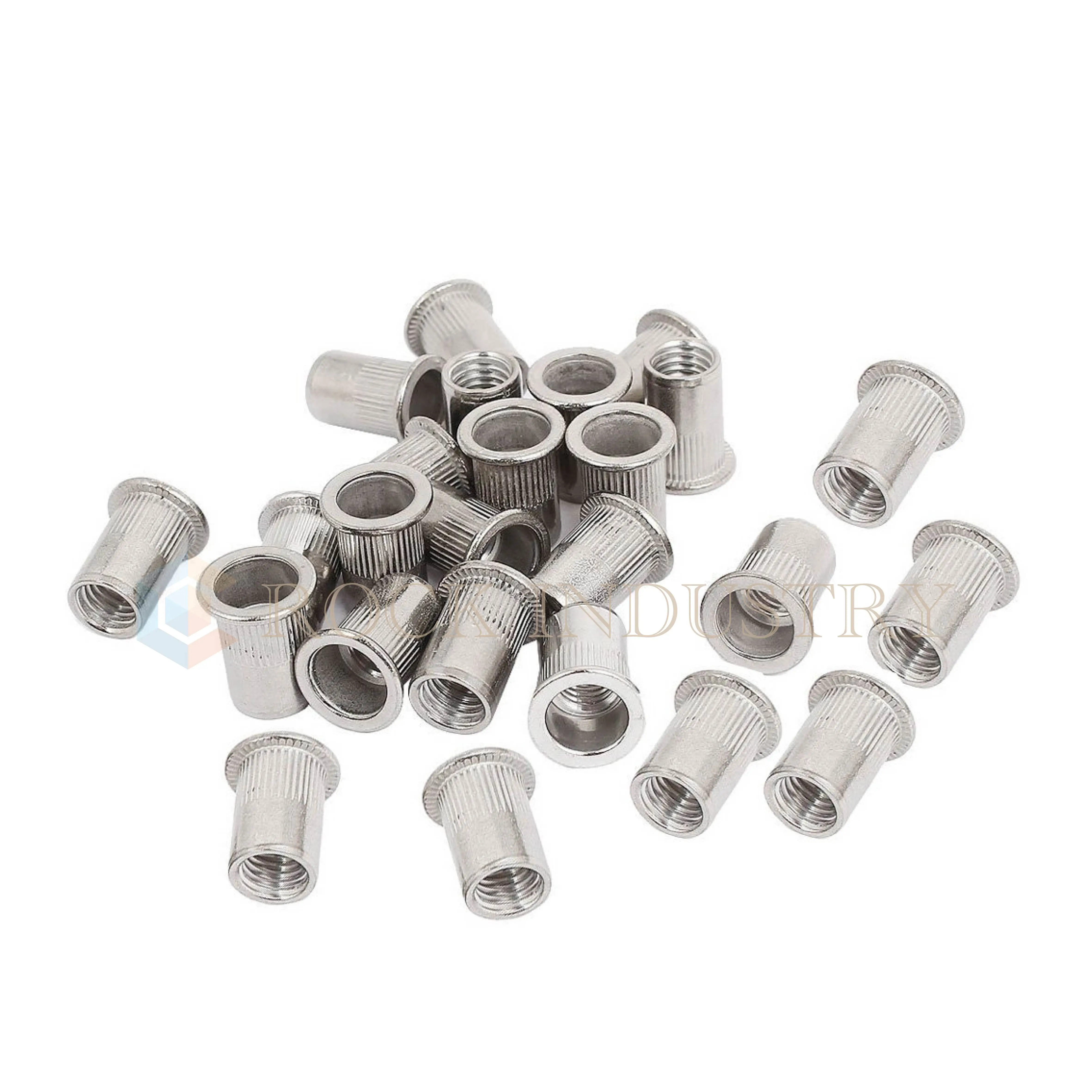M10 M16 Knurled Flat Rivet Nuts - Stainless Steel Semi-round Shank ...
