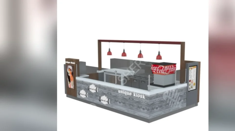 Modern Custom Made Bubble Tea Kiosk And Fast Food Kiosk In Mall Coffee ...