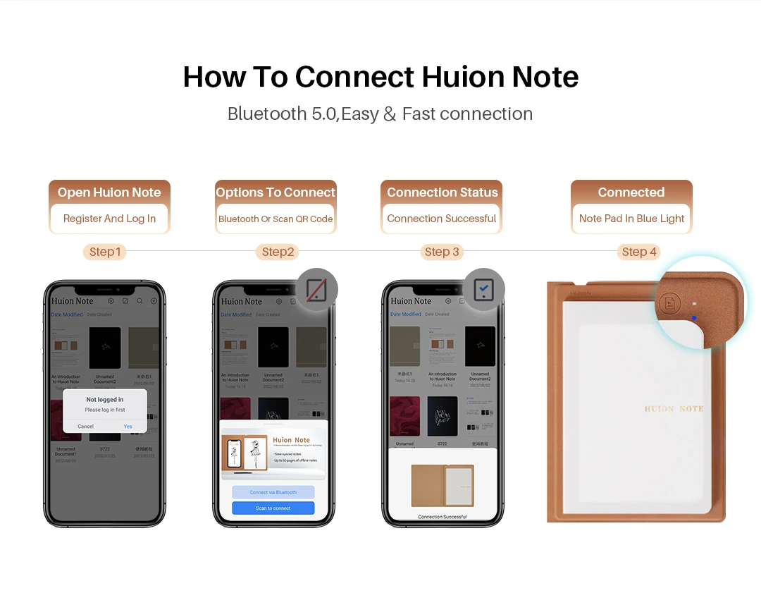 Smart Digital Writing Notebook Huion Note X10 Drawing Multifunction ...
