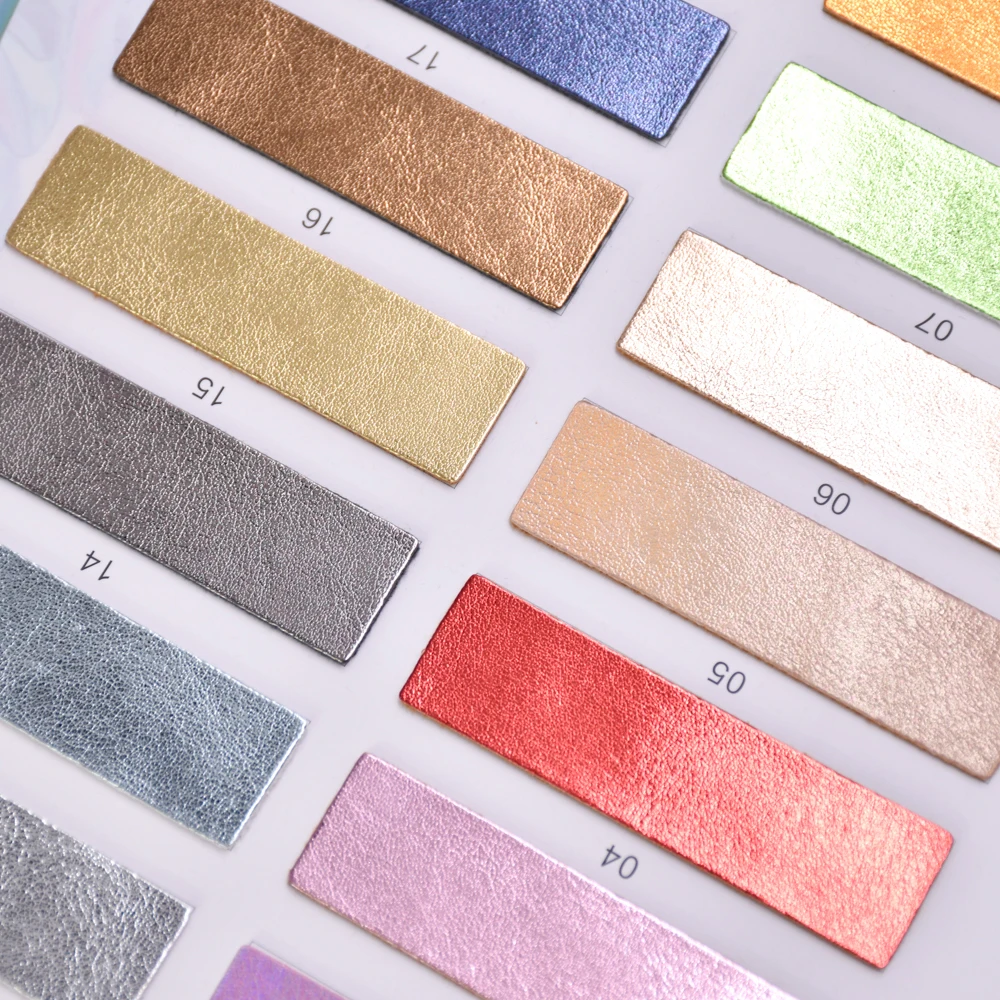 20 Colour Shiny Metallic Soft Lambskin Rexine Leather Pu Woven Backing ...