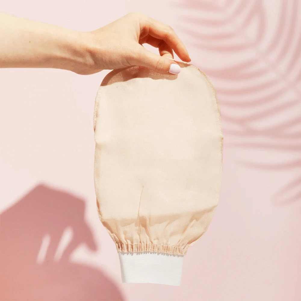 Bath Cocoon Body Scrub Mitt - Exfoliate with Silk Glove