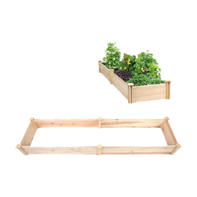 Garden bed wood flower pots & planters wooden log planter box| Alibaba.com