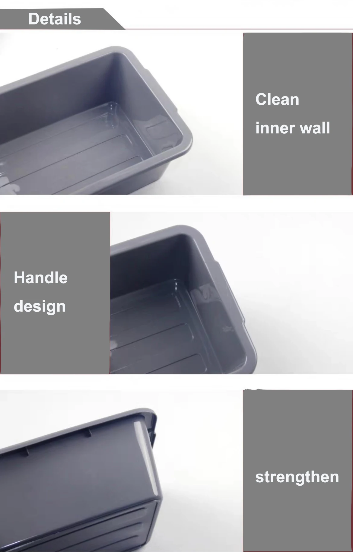 Big Size Multifunctional Plastic Basin for Commercial Kitchen