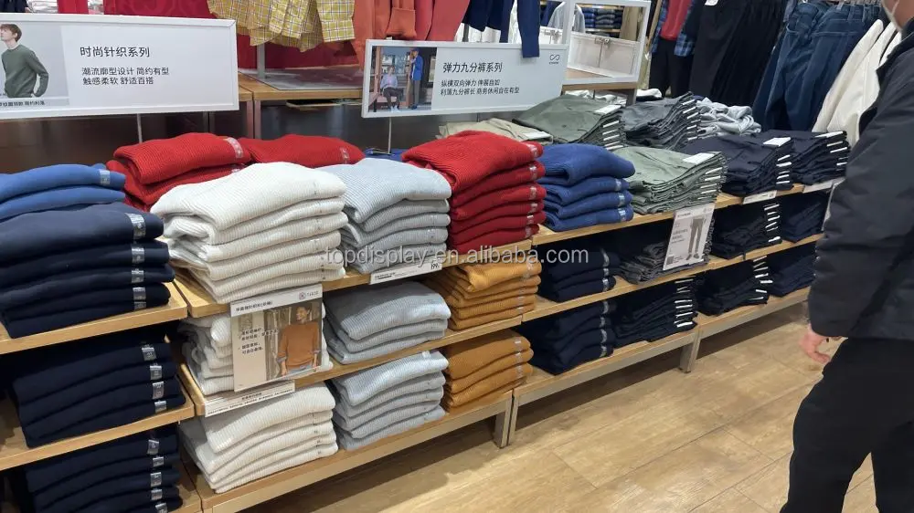 Custom Uniqlo Metal Clothes Display Stands Clothing Rack for Clothes ...