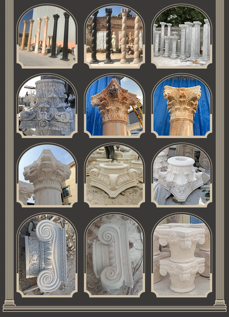 BLVE French Style Indoor Villa Decorative Luxury Pillars