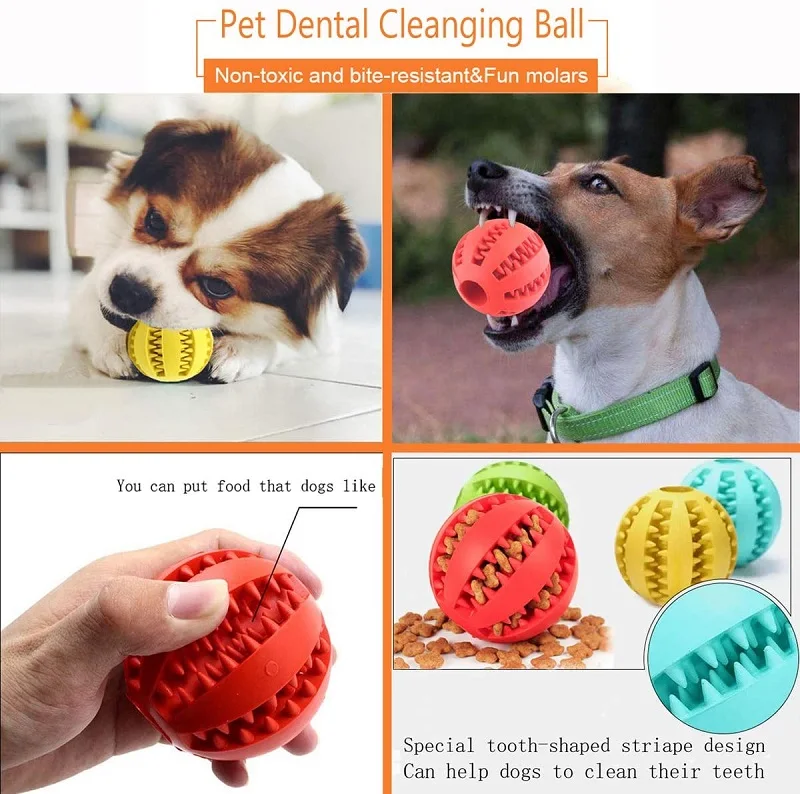 Pet Dog Toy - Durable Interactive Rubber Balls for Play