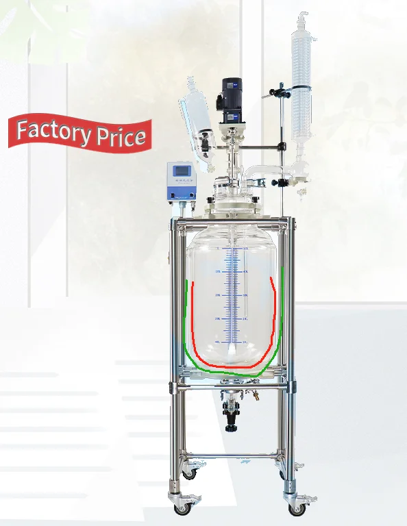 SF-200l 200L Jacketed Glass Reactor price| Alibaba.com