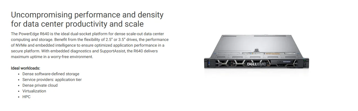 Dell Poweredge Rack Server R640 Intel Xeon 3204 Ddr4 3years 2u Rack ...