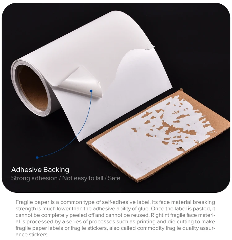 A4 Sheet Custom Fragile Label Paper Destructible Blank Eggshell Sticker ...
