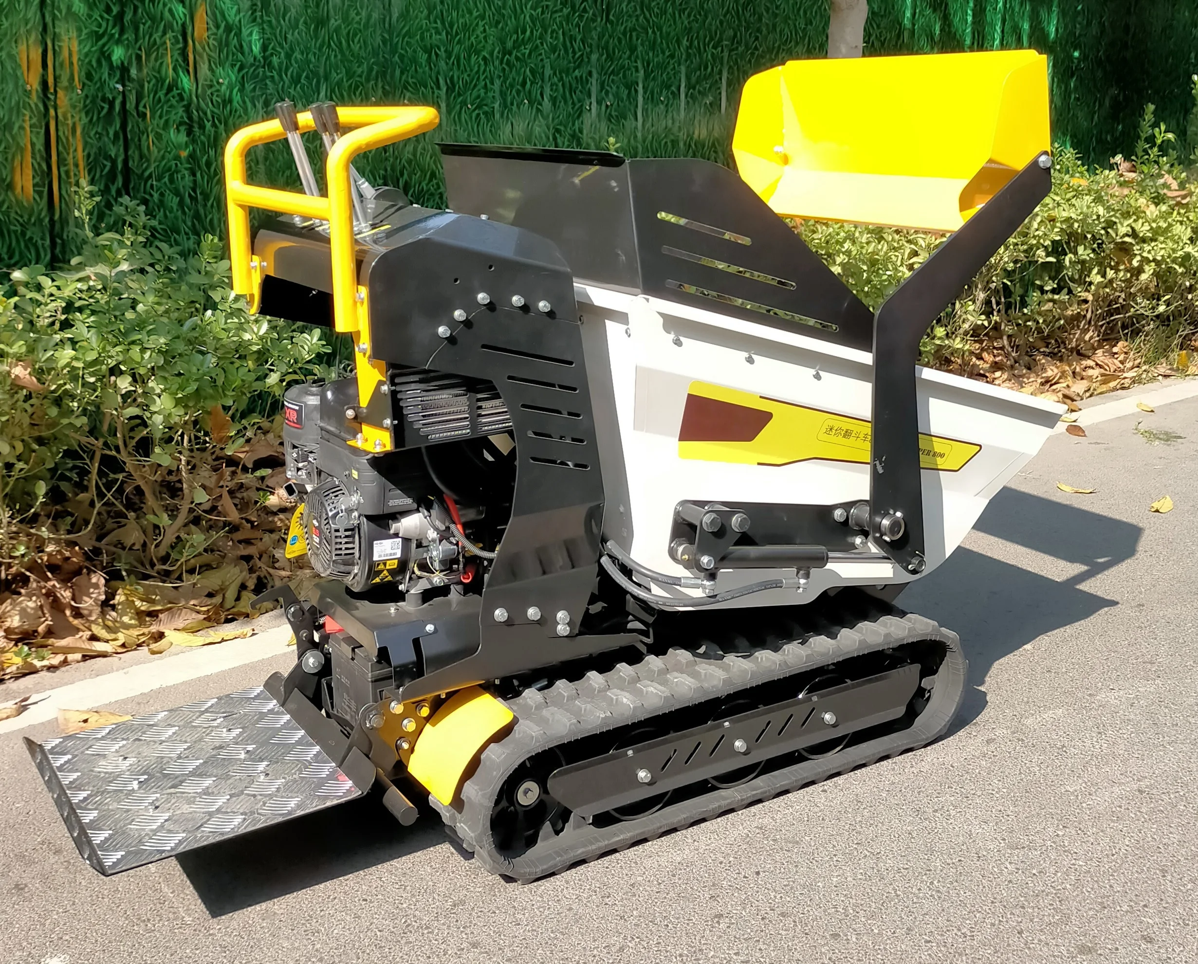 500kg Weight Hydraulic Mini Dumper Powered Rubber Track Mini Cart ...