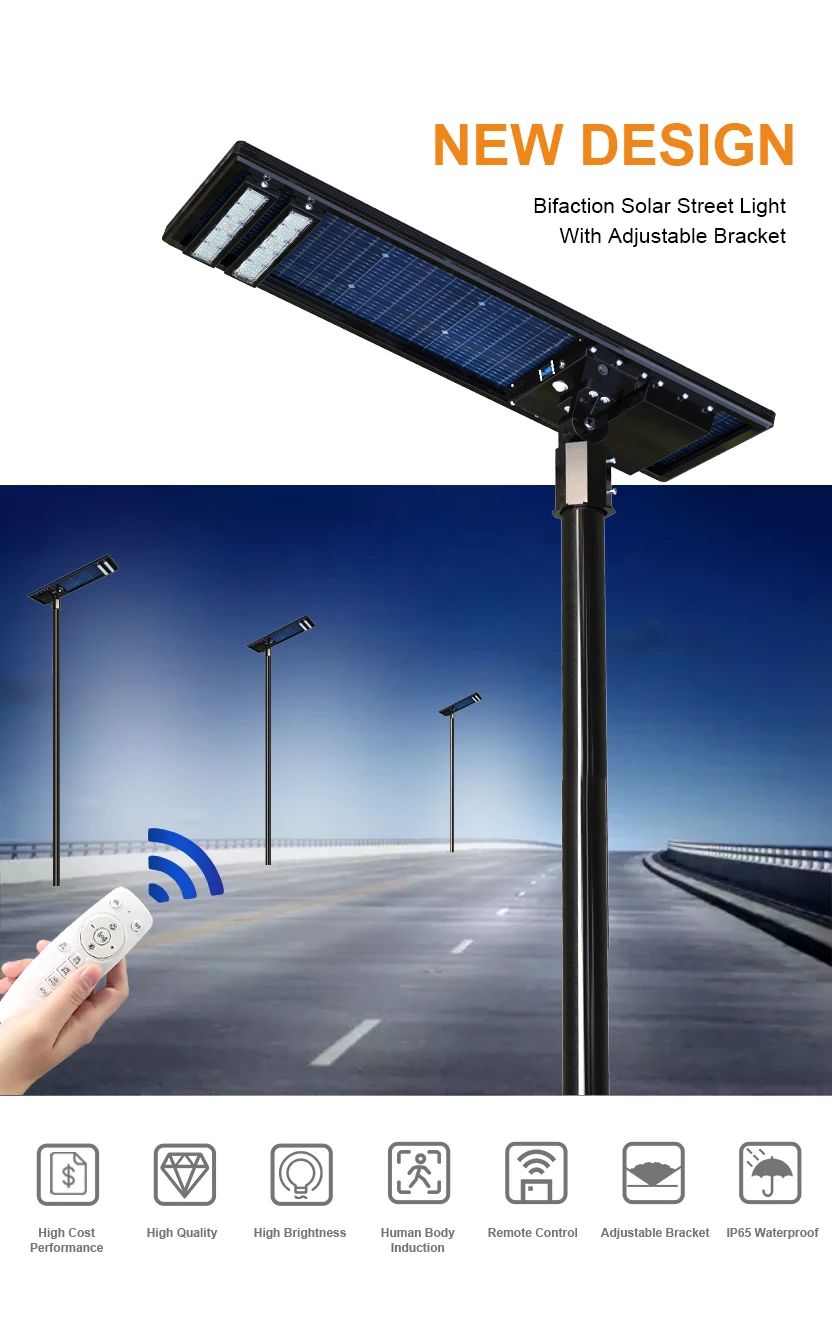 3 Head Road Lamp 150w 200w 250w All In One Solar Led Street Light Solar ...