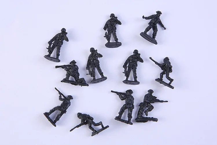 3cm Mini Army Soldiers Various Pose Toy Plastic Army Men Action Figures Tabletop Miniatures