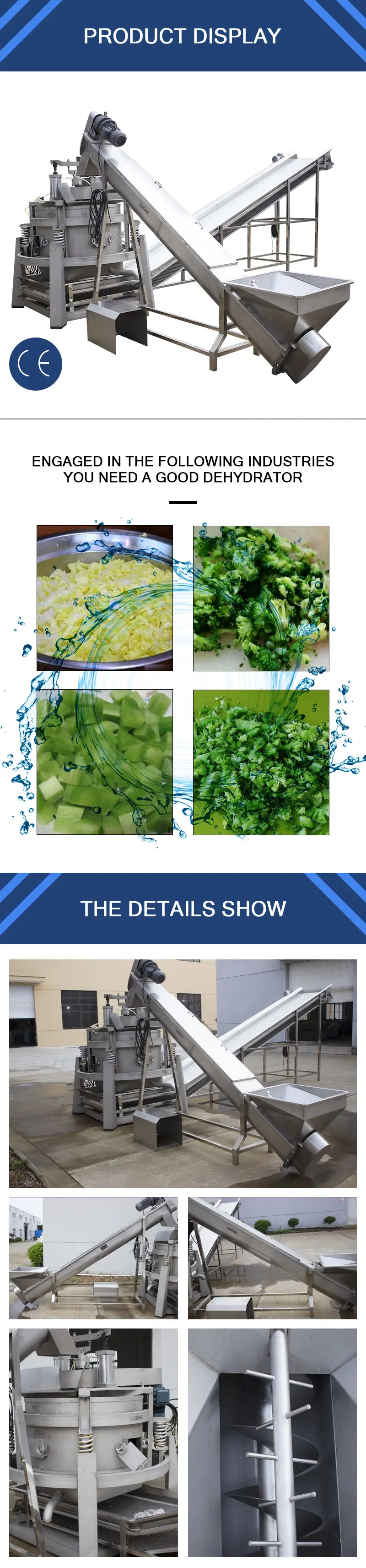Vegetables Centrifugal Dewatering Machine Salad Vegetable Dewatering ...
