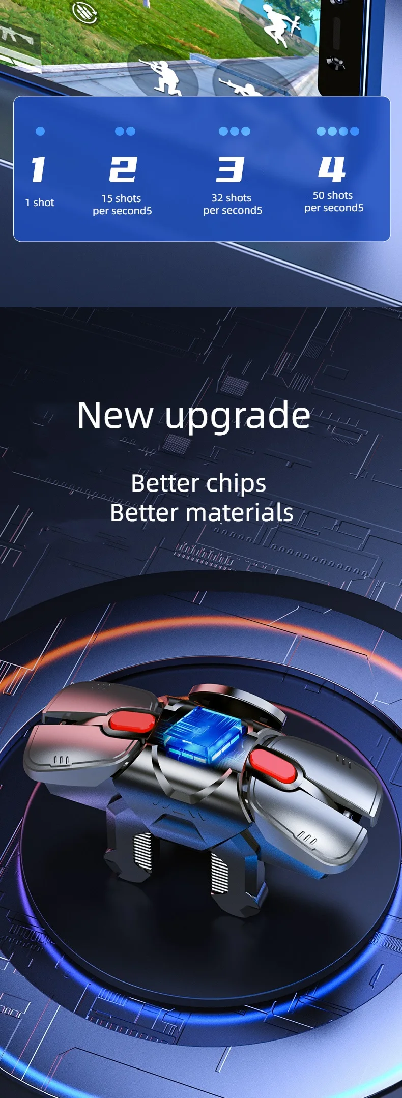 Pubg Trigger G22 Mini Mobile Phone Game Trigger Button Aim Shooting Gamepad Controller For Pubg