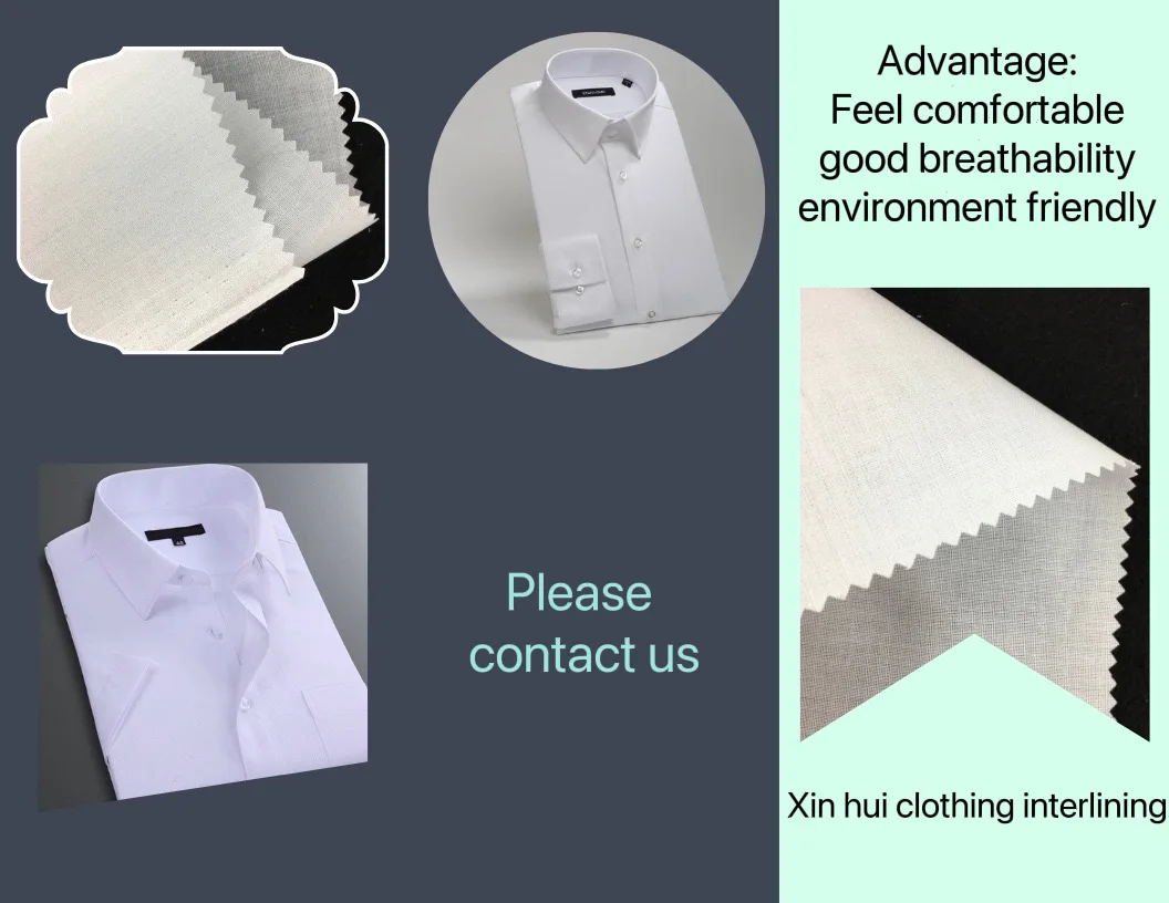 100% Cotton Shirt Interlining Woven Fusible Interfacing Fabric Fusing ...