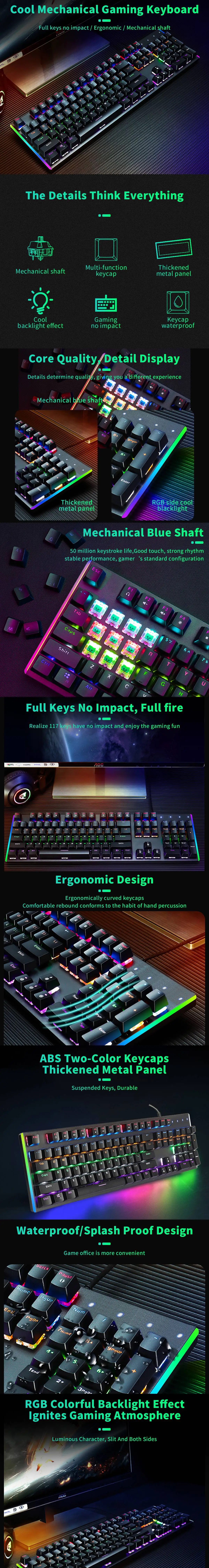 Sama Custom Clavier Gaming Keyboard Two-color Injection Keycaps ...